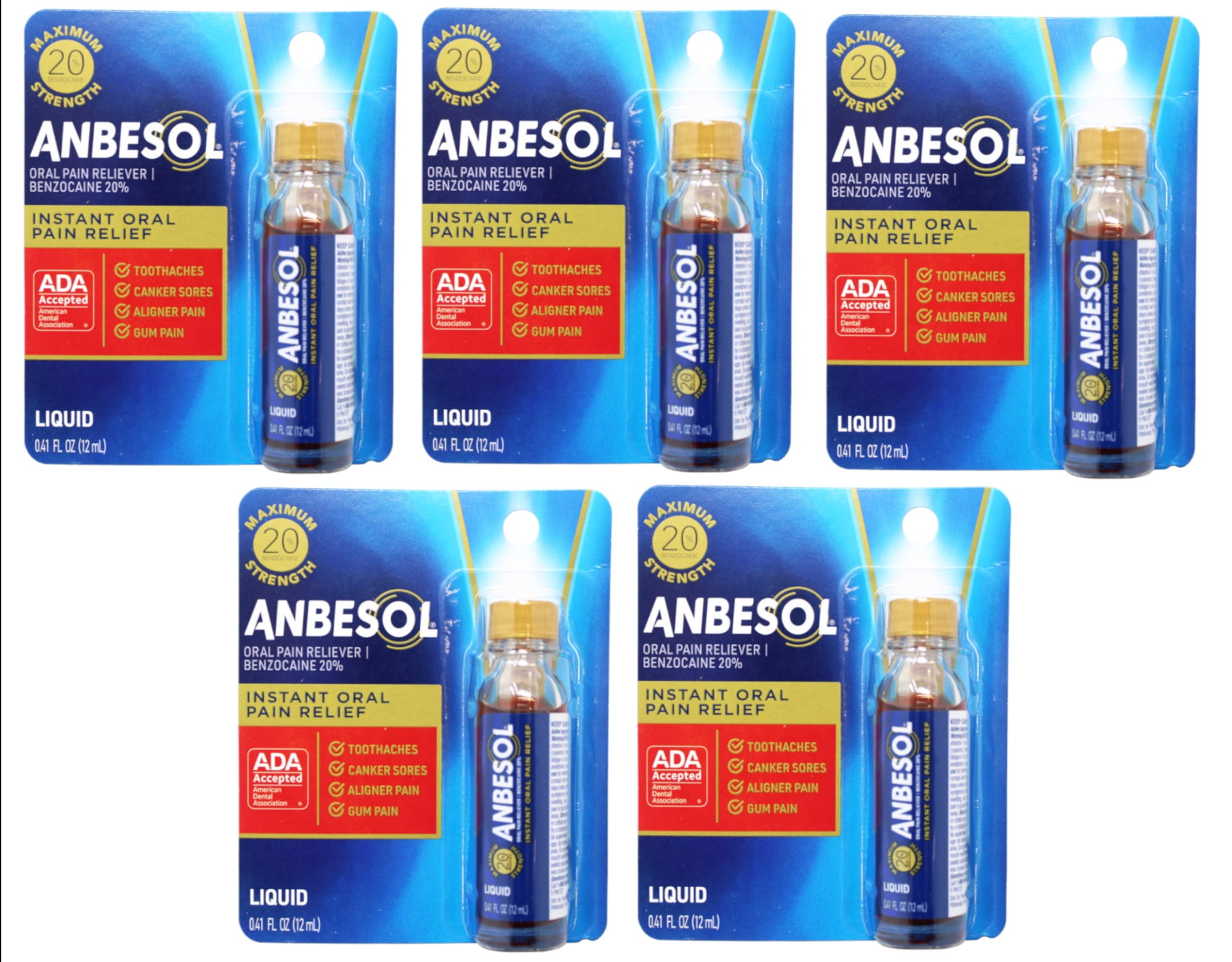 Anbesol Maximum Strength Oral Pain Reliever, Numbing Anesthetic ...