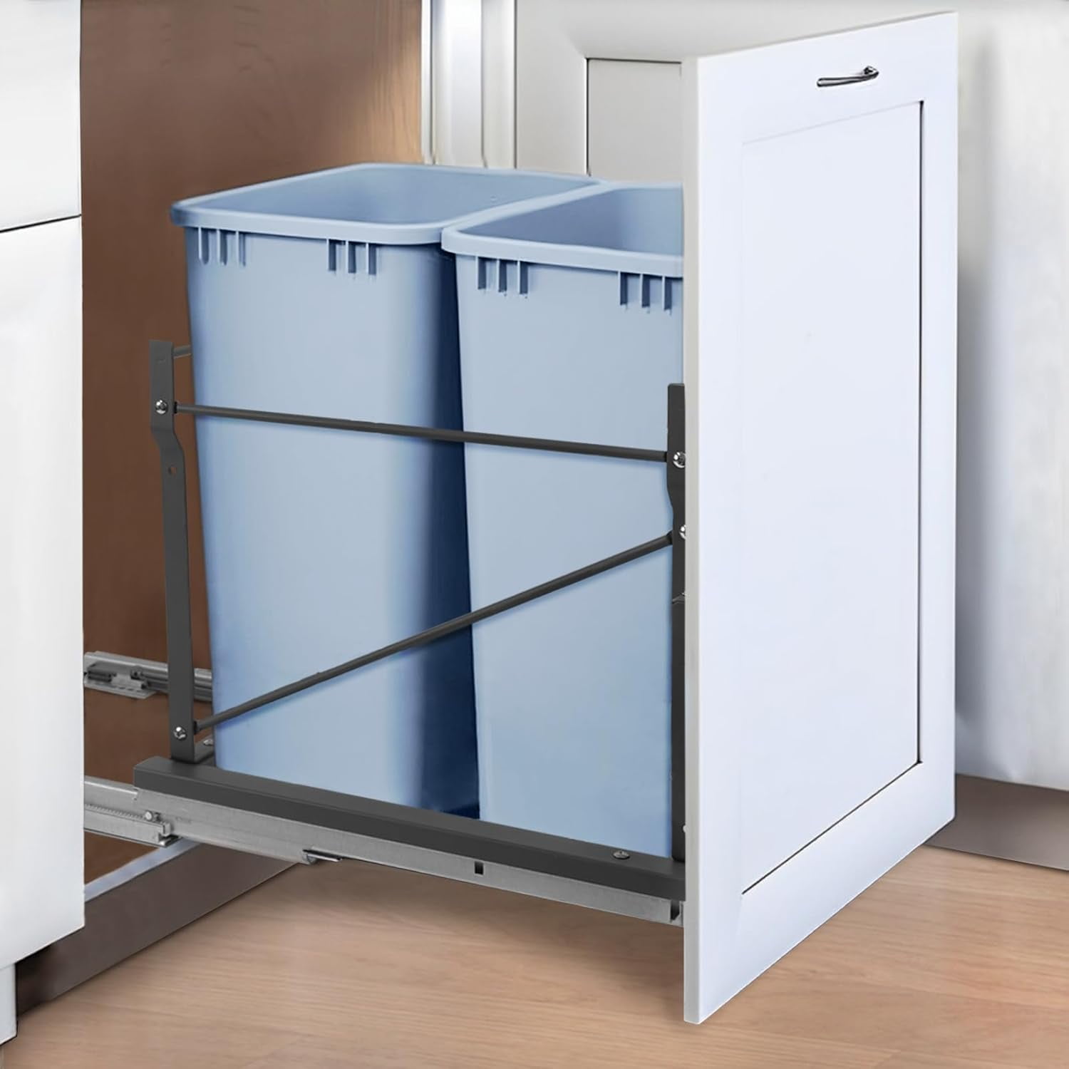 Ancaixin Pull Out Trash Can Kit with Soft-Close Slides for Under ...