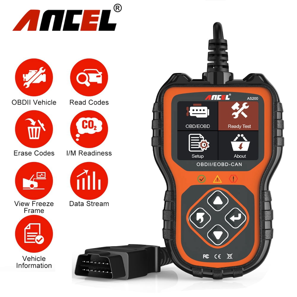 Ancel AS200 OBD2 Scanner Car Diagnostic Tool Multi-language ODB2 Code ...