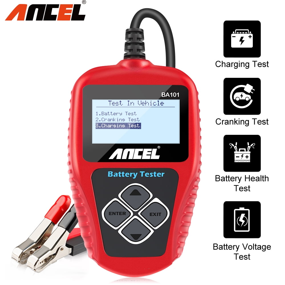 Ancel BA101 Automotive Load Battery Tester Digital Analyzer 12V 100 ...