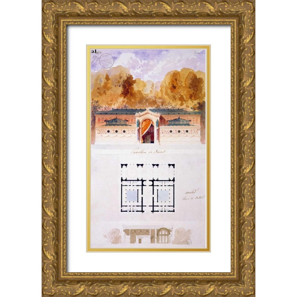 Ancelet, Gabrielle-August 10x14 Gold Ornate Wood Framed with Double ...