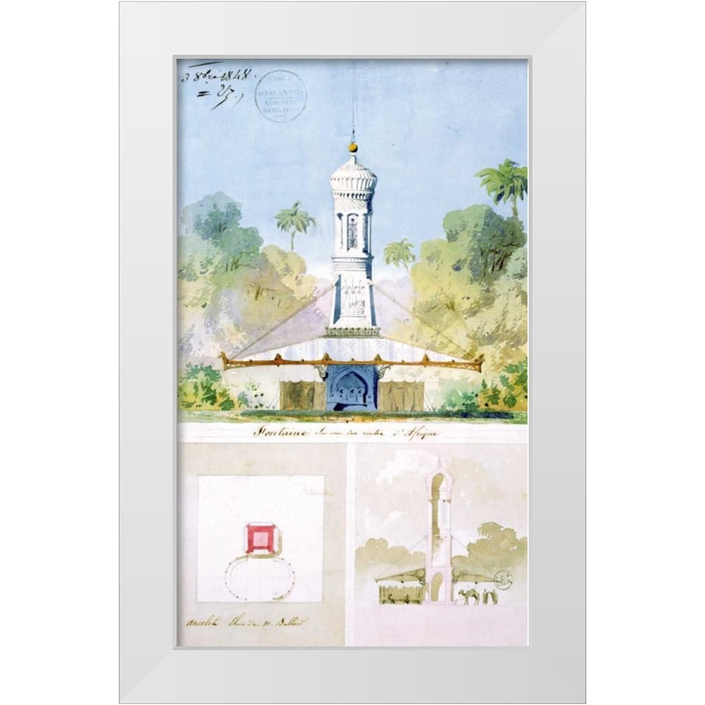 Ancelet, Gabrielle-August 21x32 White Modern Wood Framed Museum Art ...