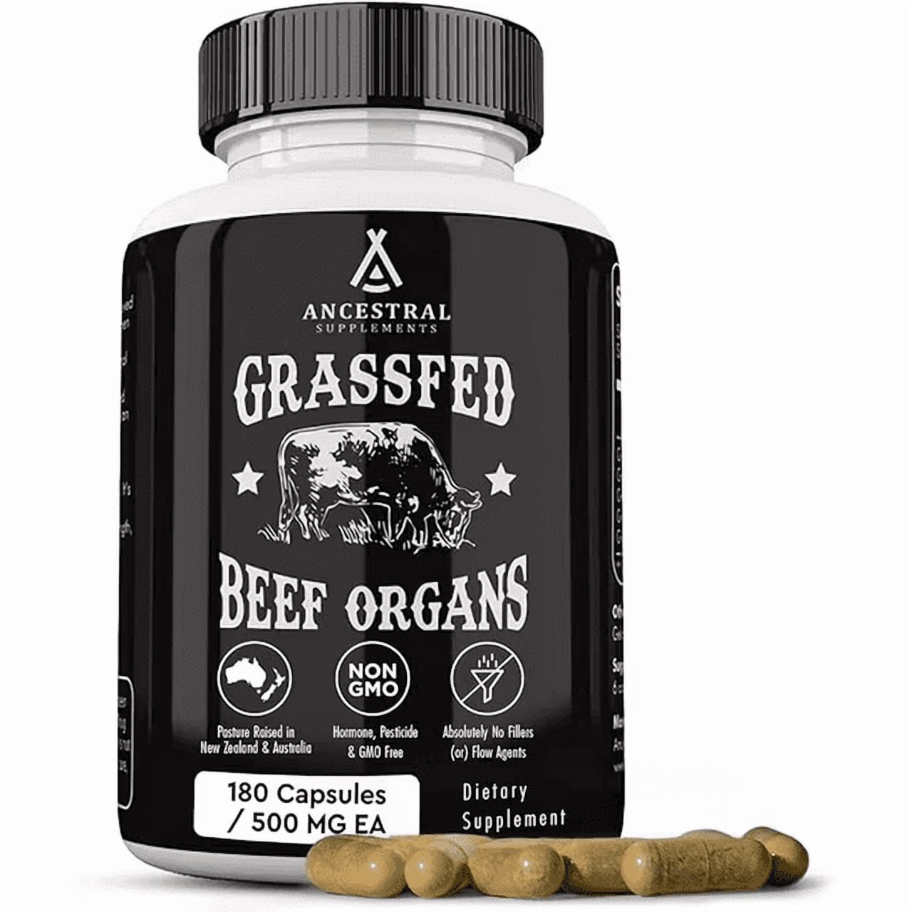 Grass Fed Beef Organ caps - 180 count - Walmart.com