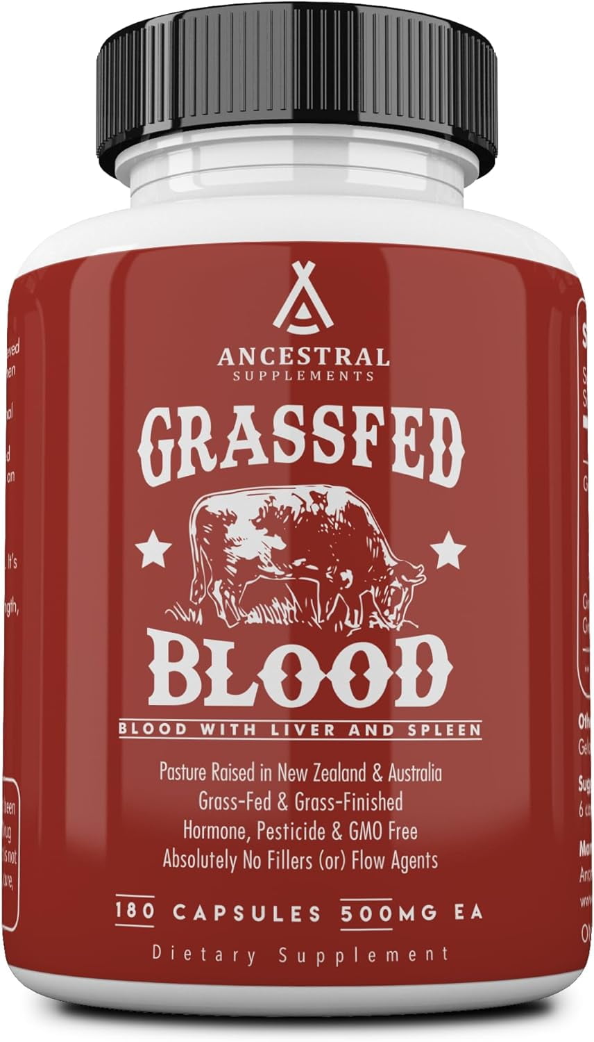 Ancestral Supplements Grass Fed Blood is Blood, Liver & Spleen Formula ...