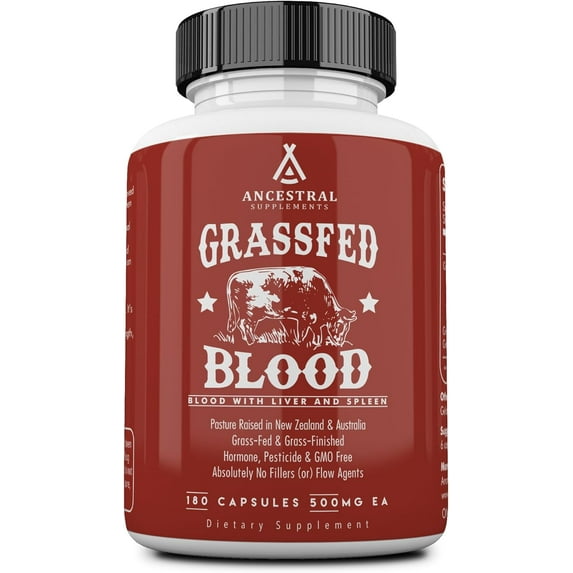 Ancestral Supplements Grass Fed Blood is Blood, Liver & Spleen Formula ...
