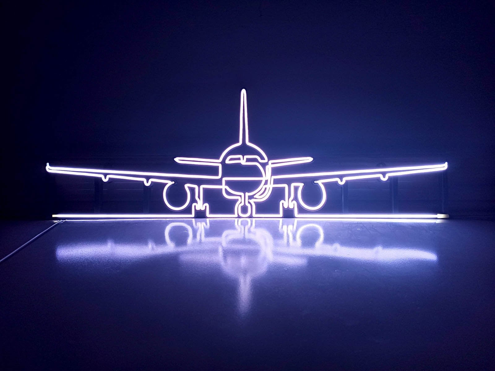 Ancfun Airplane Neon Sign | One Line Art | LED Neon Signs | Home Decor ...