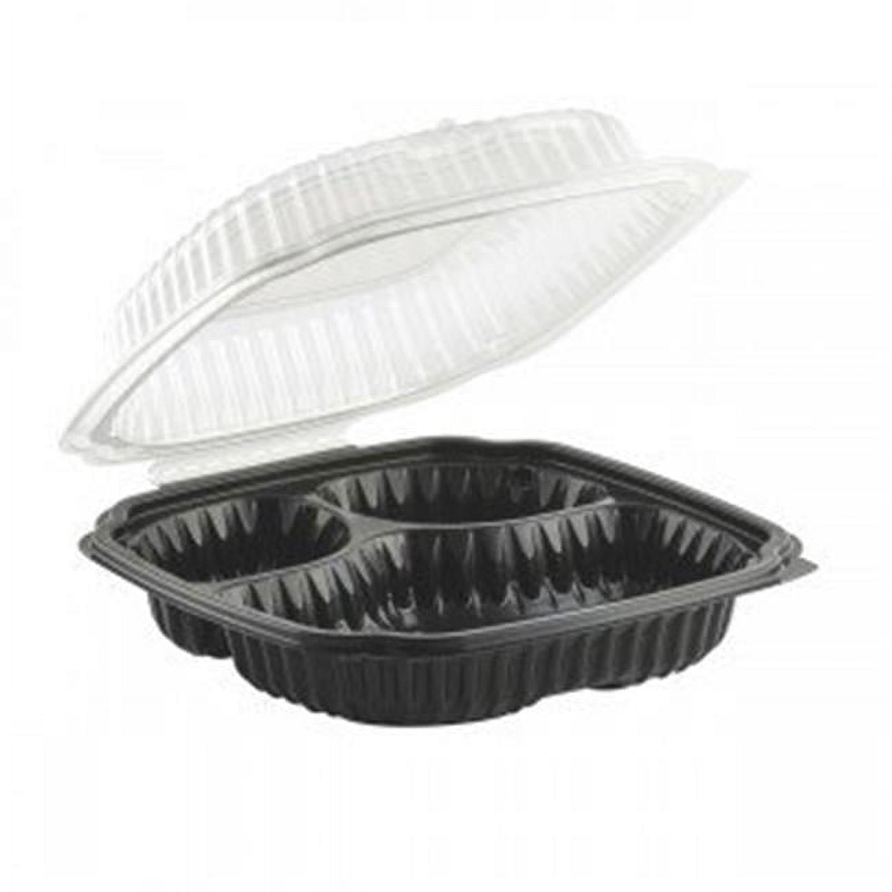 Anchor 10.5 x 9.5 in. 3-Compartment Polypropylene Hinged Container ...