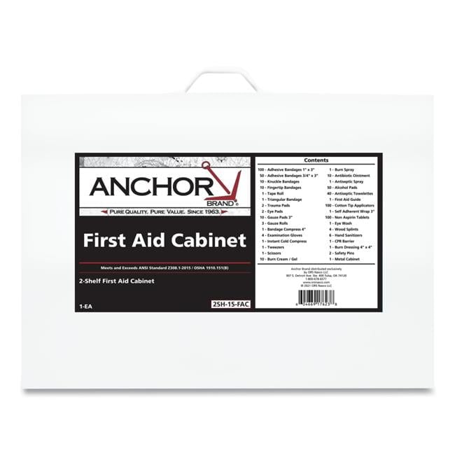 Anchor 101-2SH-15-FAC 2 Shelf Person 2015 First Aid Cabinet, Steel ...
