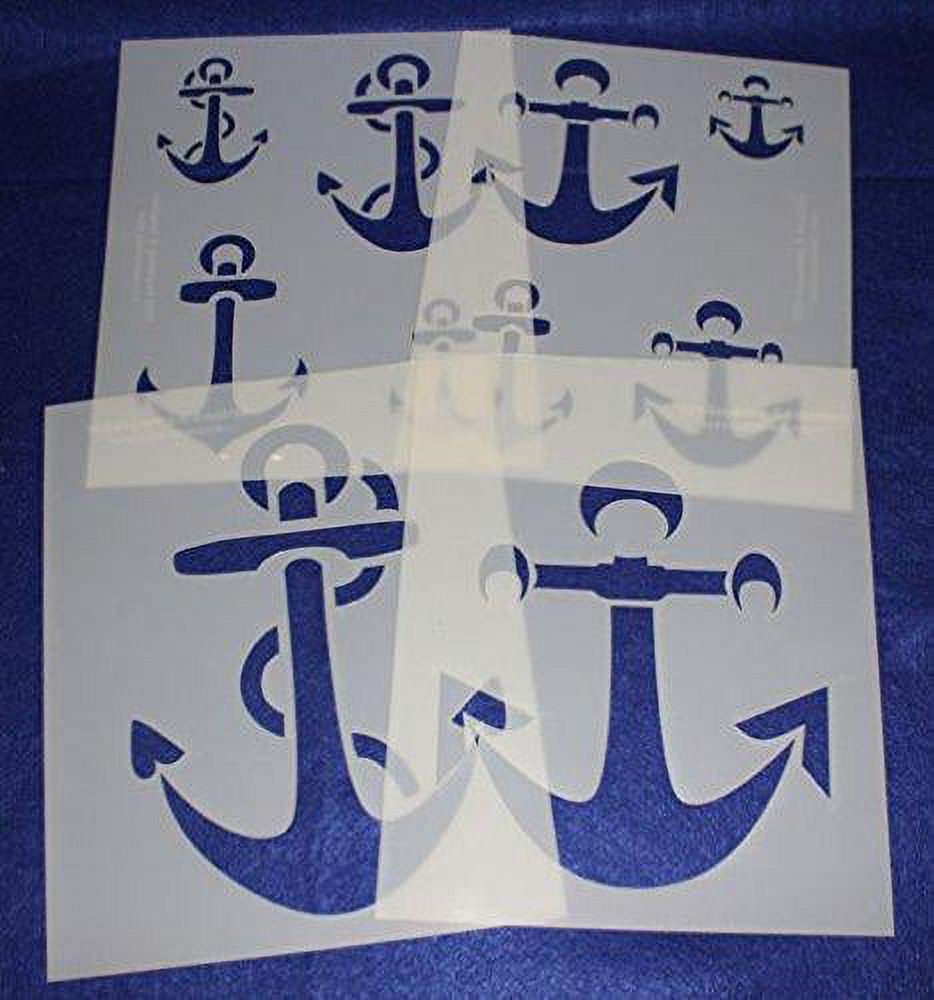Anchor 4 Piece Stencil Set 14 Mil 8" X 10" Painting /Crafts/ Templates ...