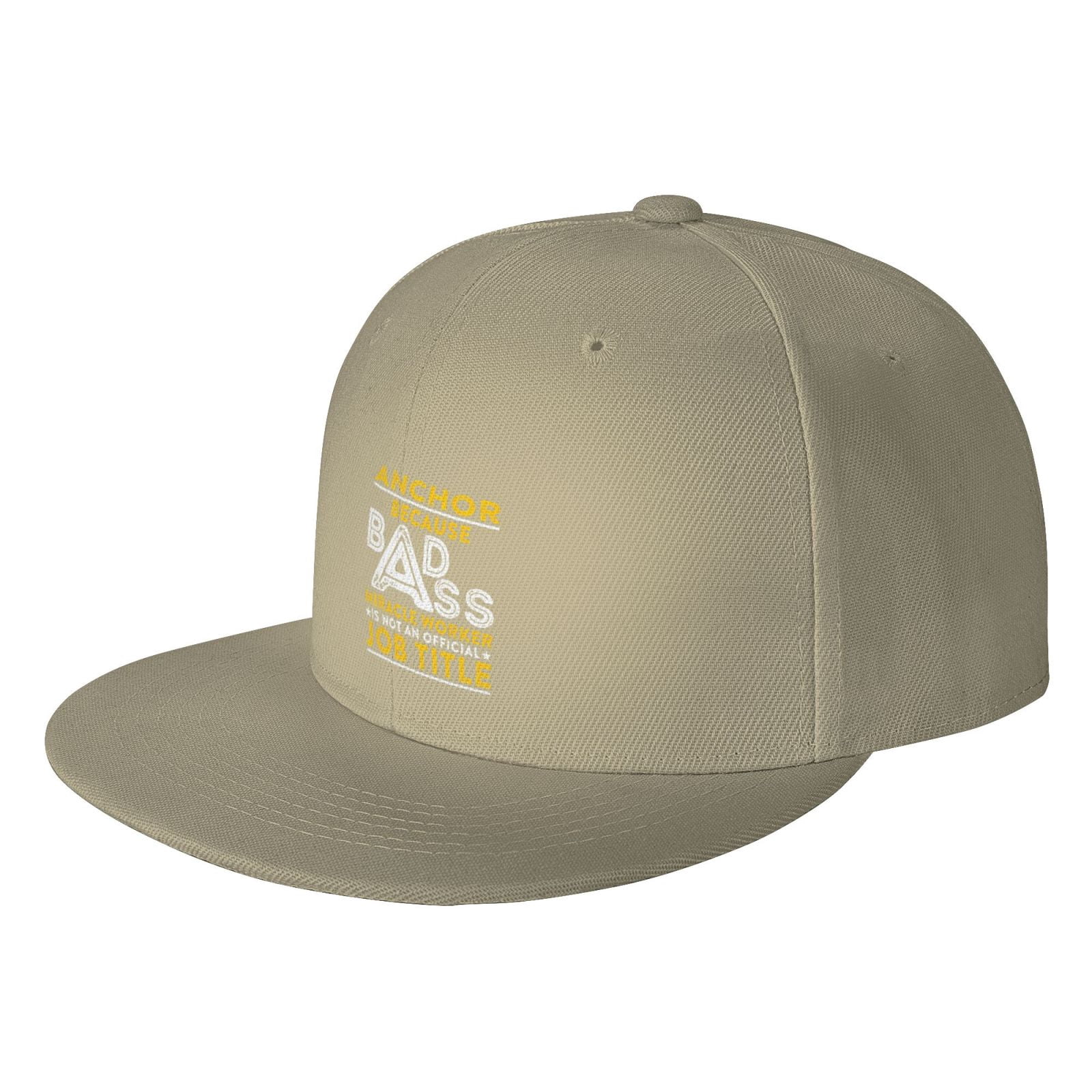 Anchor Badass Miracle Worker Baseball Cap Adjustable Flat Brim Sun Hat ...
