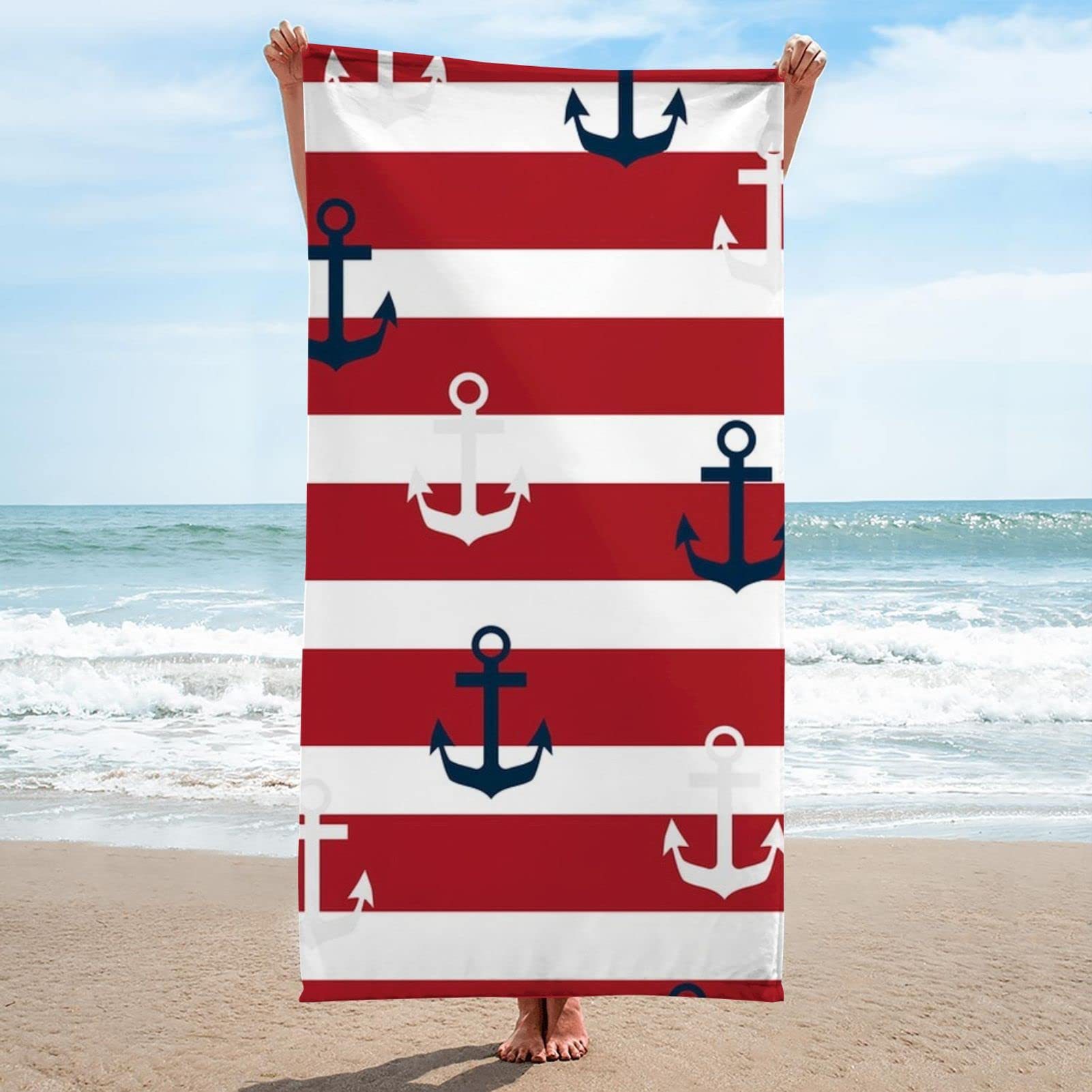 Anchor Bath Towel Towel Camping Vaion l Theme Bathroom Sunscreen ...