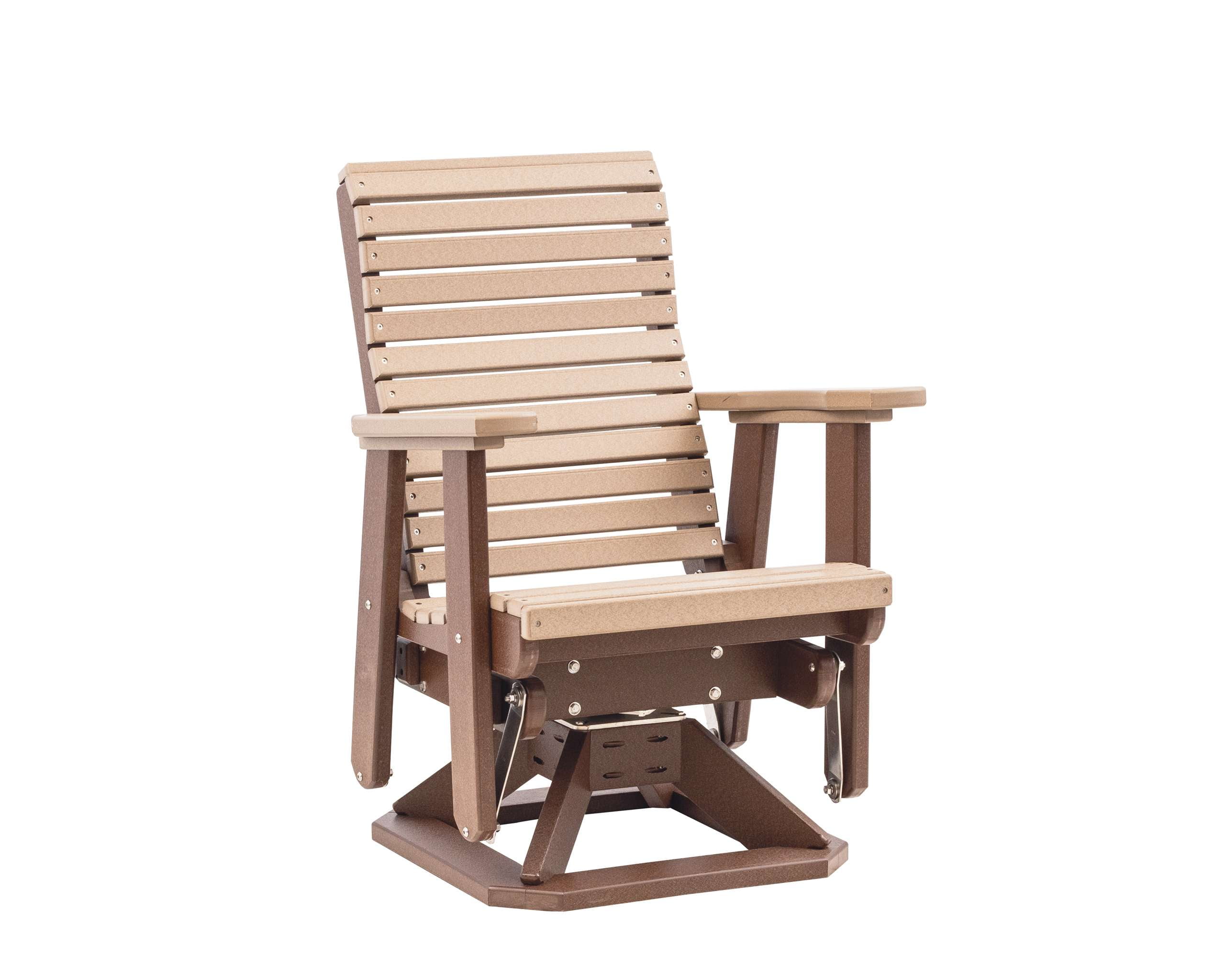Anchor Bay Amish Crafted Poly Outdoor Swivel Glider, Weatherwood on ...