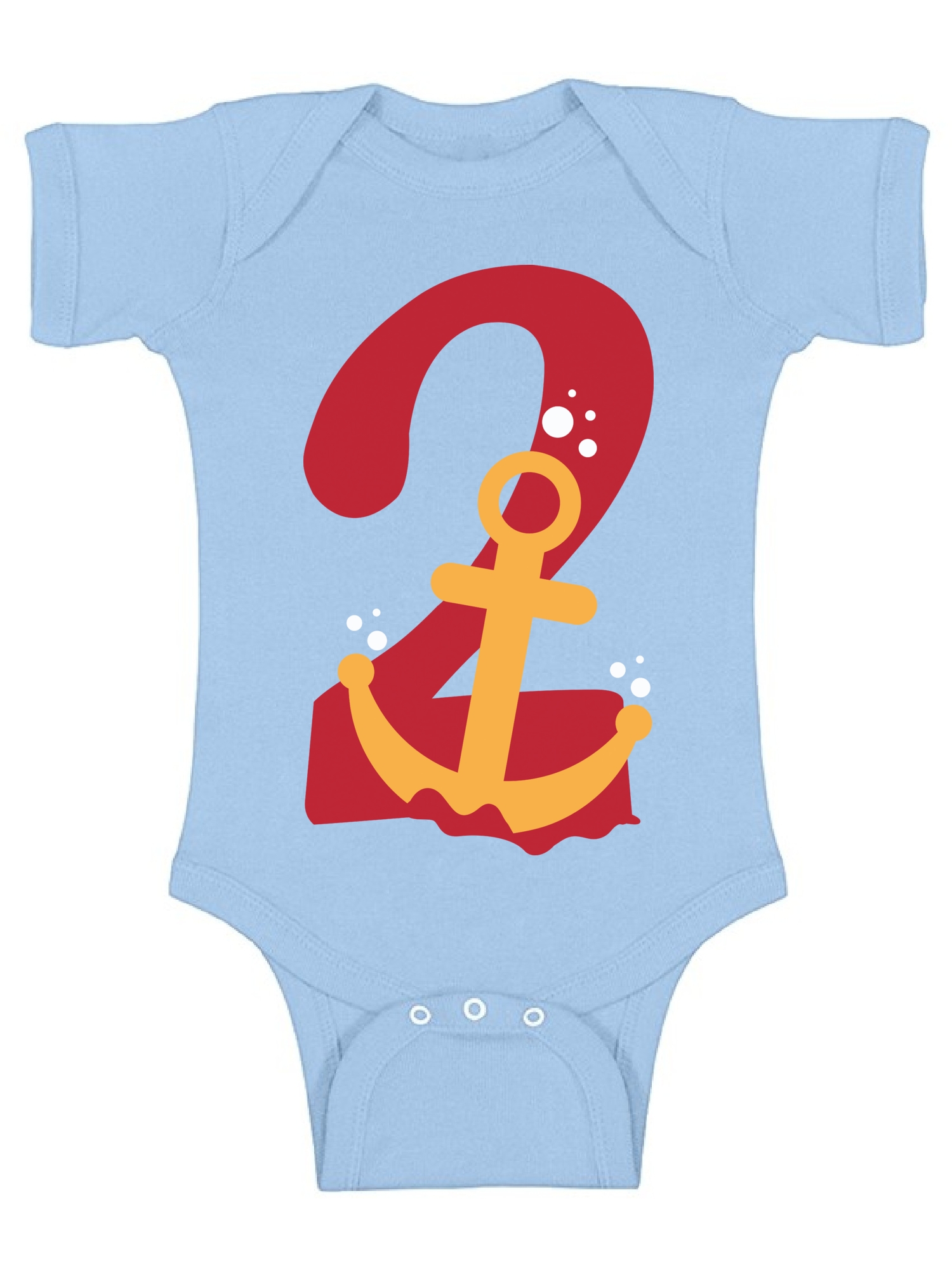Anchor Birthday Baby Bodysuit Short Sleeve Anchor Gifts for 2 Years Old ...