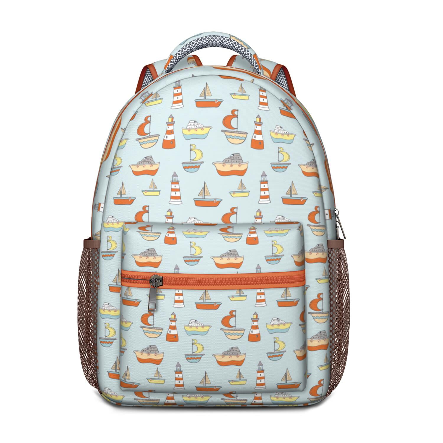 Anchor Boat Nautical Lunch Bag with Sea Seaside Coastal Marine Waves ...