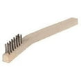 Inspection Brush, 3 x 7 Rows, Stainless Steel Bristles, Curved Wood ...