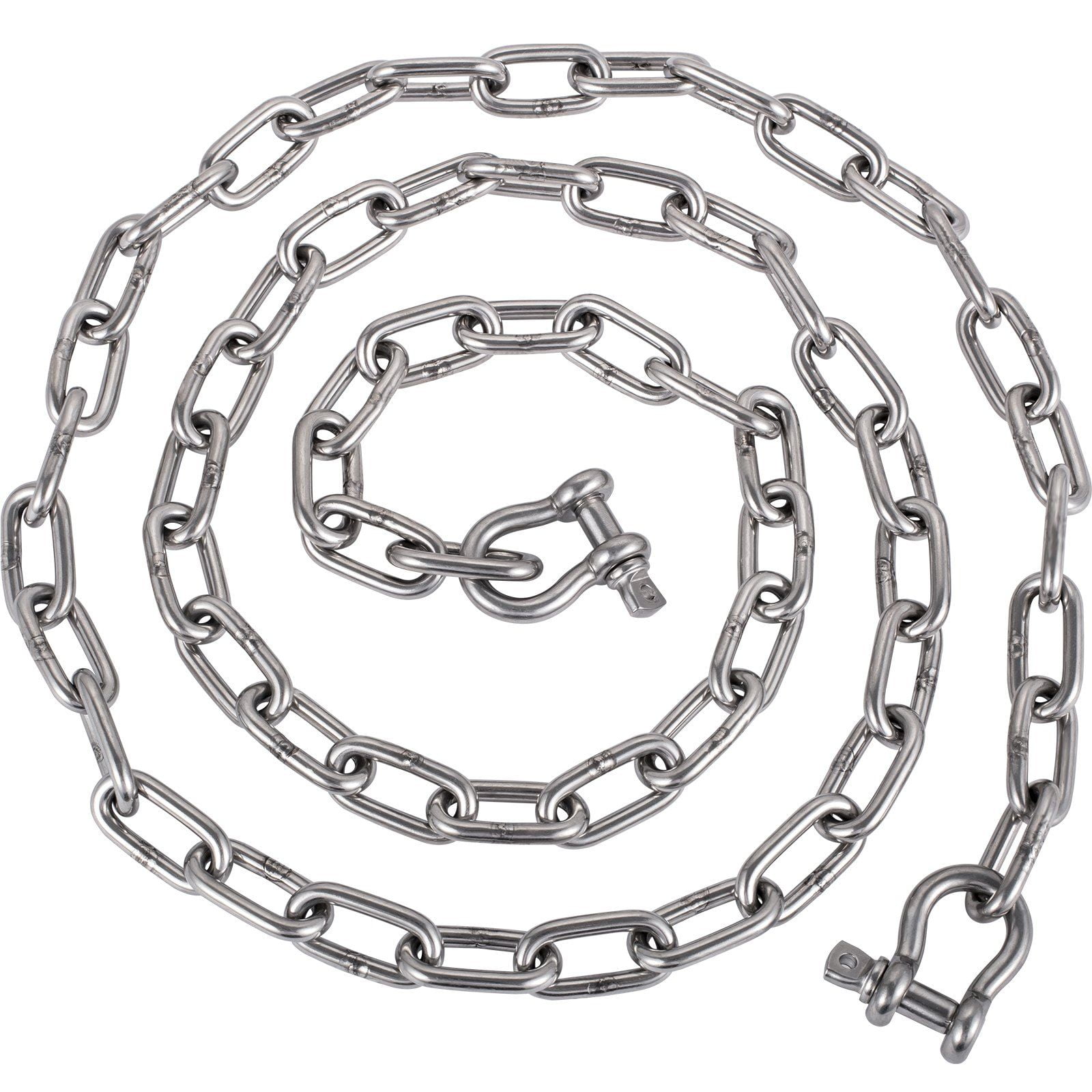 Anchor Chain, 20' x 5/16" 316 Stainless Steel Chain, 3/8" Anchor Chain ...