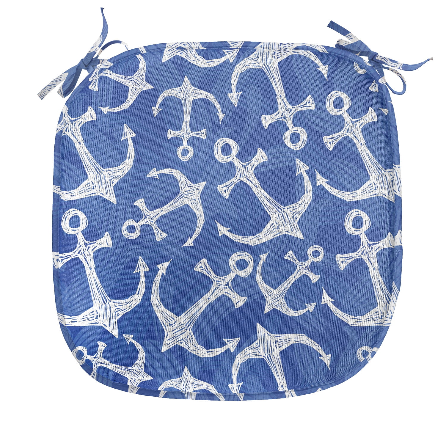Anchor Chair Seating Cushion, Sea Anchor with Weird Modern Lines Marine ...