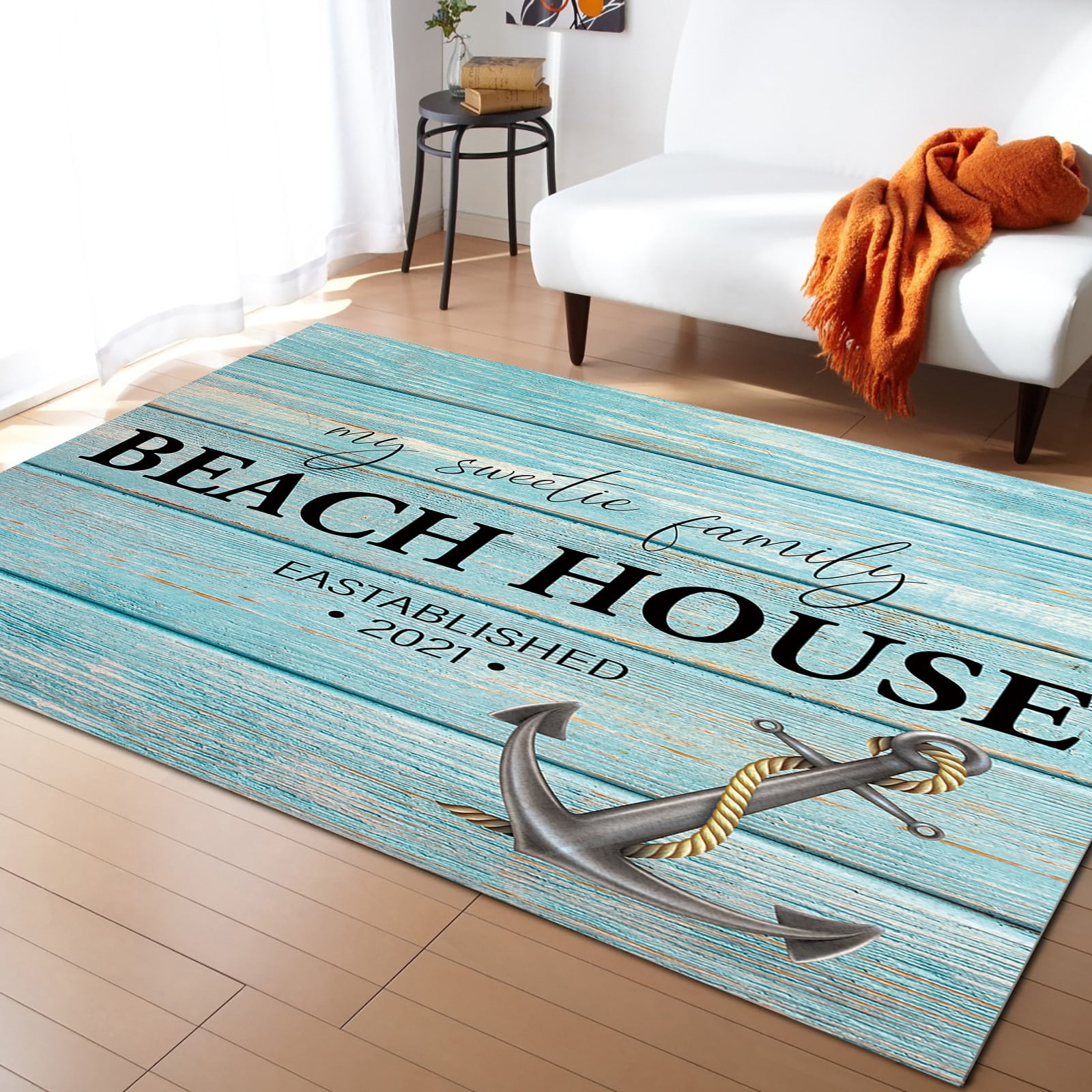 Anchor Compass Retro Carpets for Bed Room Modern Home Large Area Rug ...