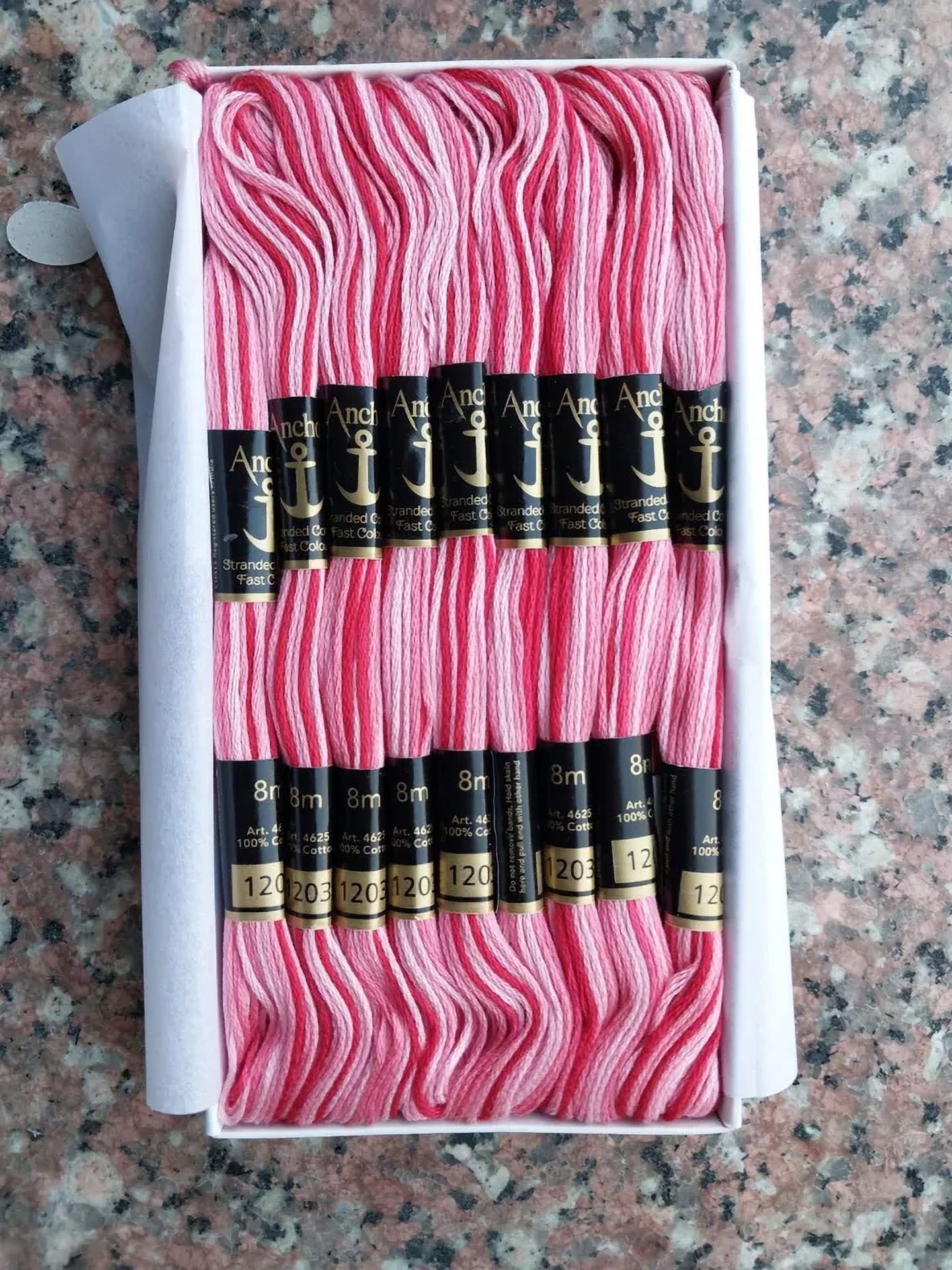 Anchor Cross Stich/Long Stich Embroidery Cotton Threads 25 Skeins ...