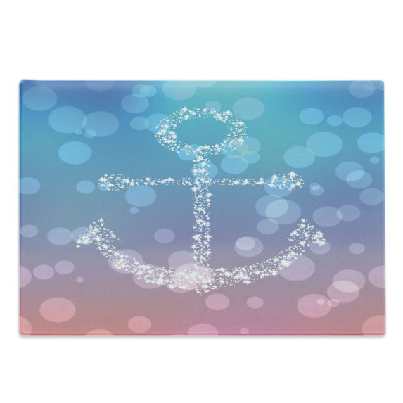 Anchor Cutting Board, Starry Marine Bubbles on Abstract Blurry Scenery ...