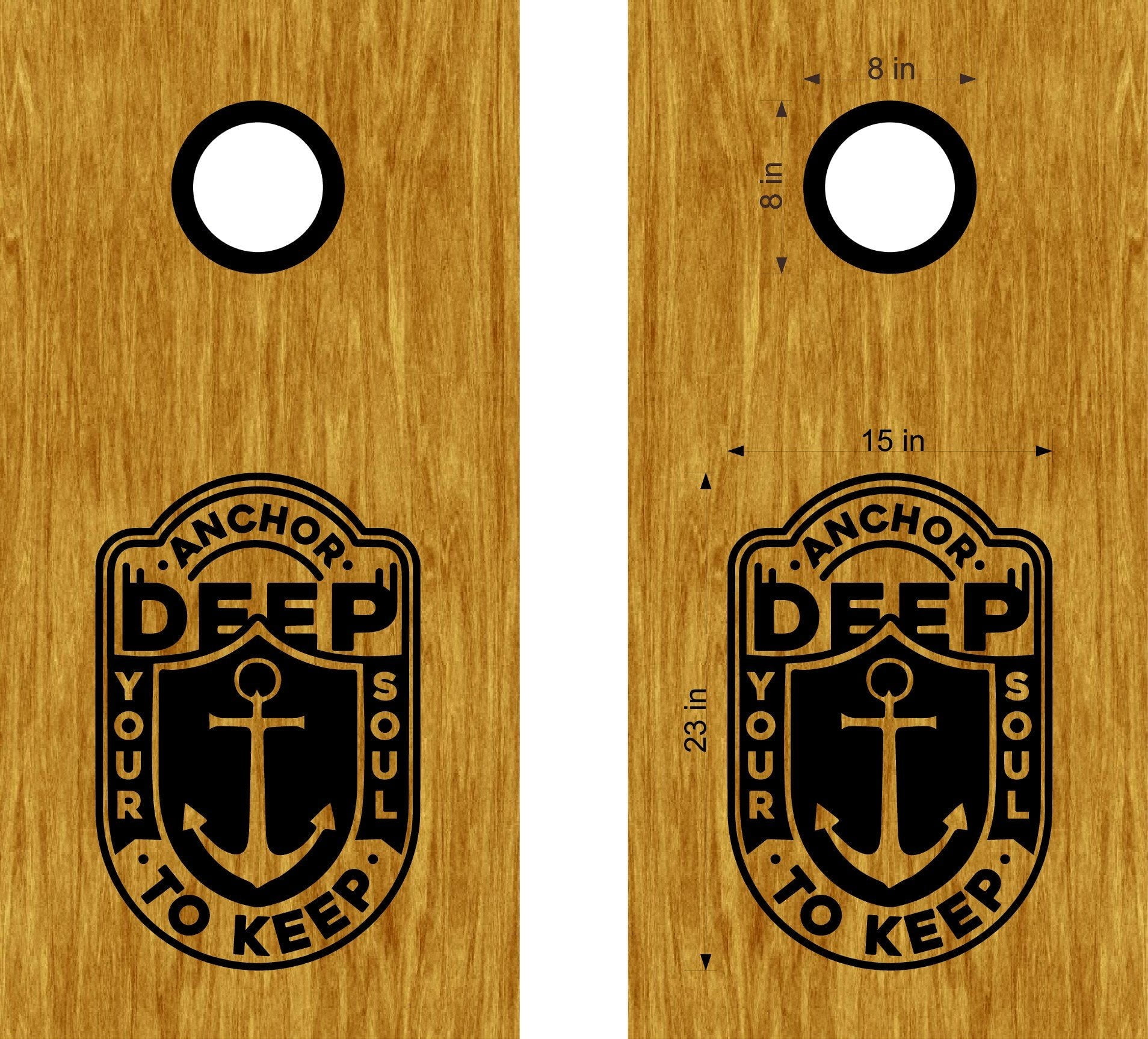 Anchor Deep Cornhole Board Decals Sticker - Walmart.com