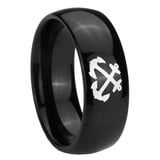 Anchor Design Black High Polish Dome Tungsten Men Ring 10MM - Walmart.com