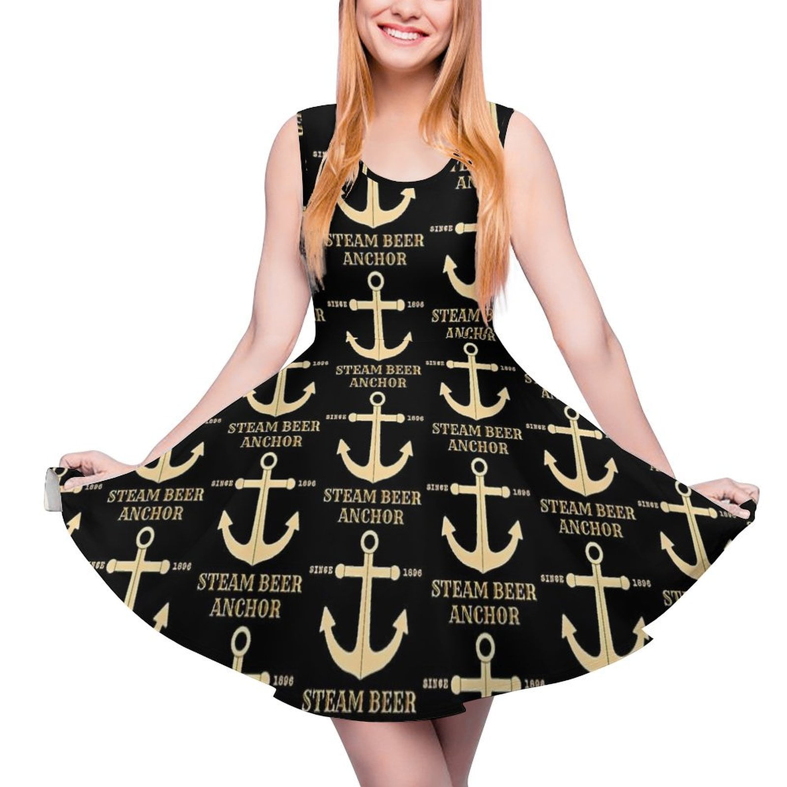 Anchor Dress l Marine and Navy Equipment Modern Dresses High Waist ...