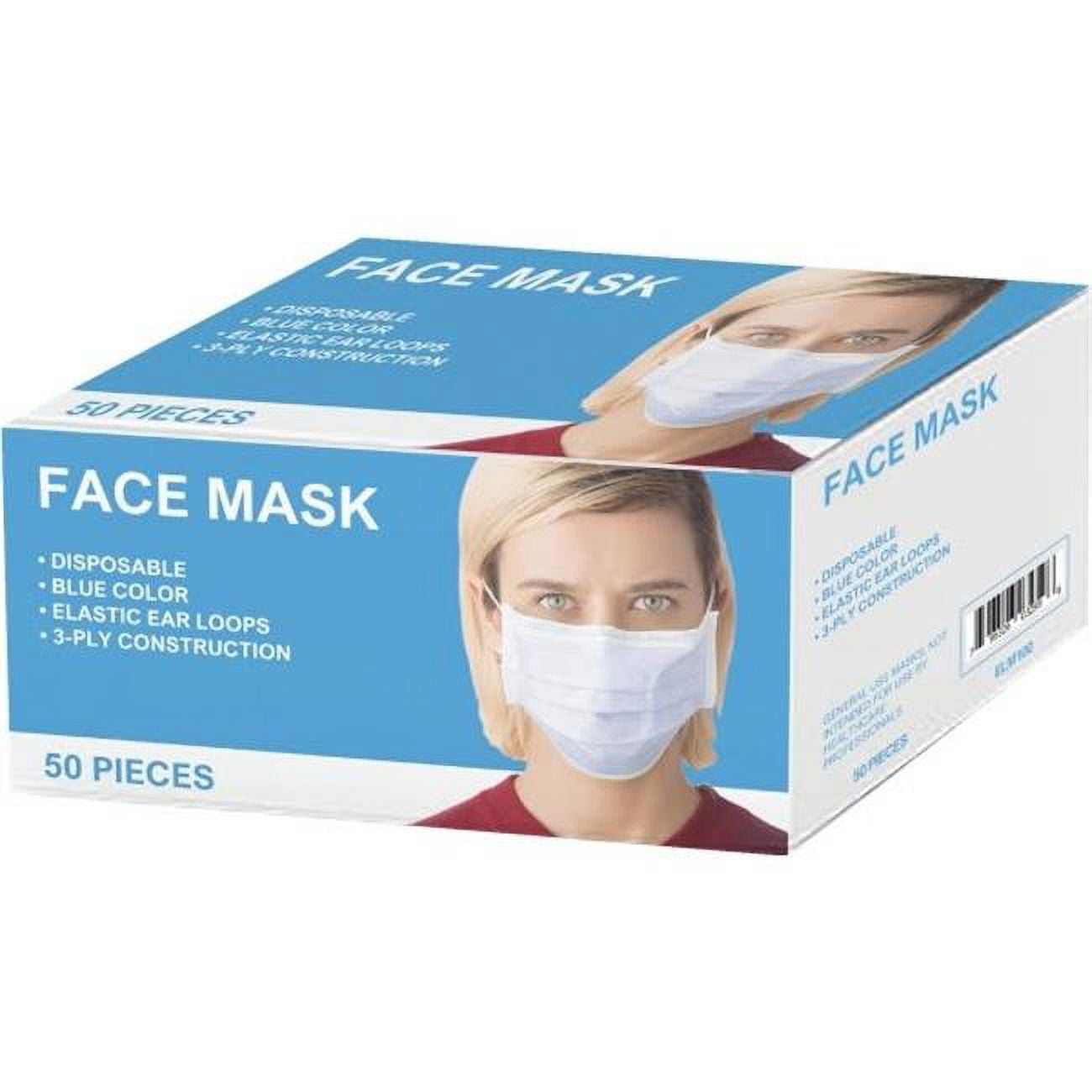 DISPOSABLE EAR-LOOP FACE MASK - 50 PER BOX - Walmart.com