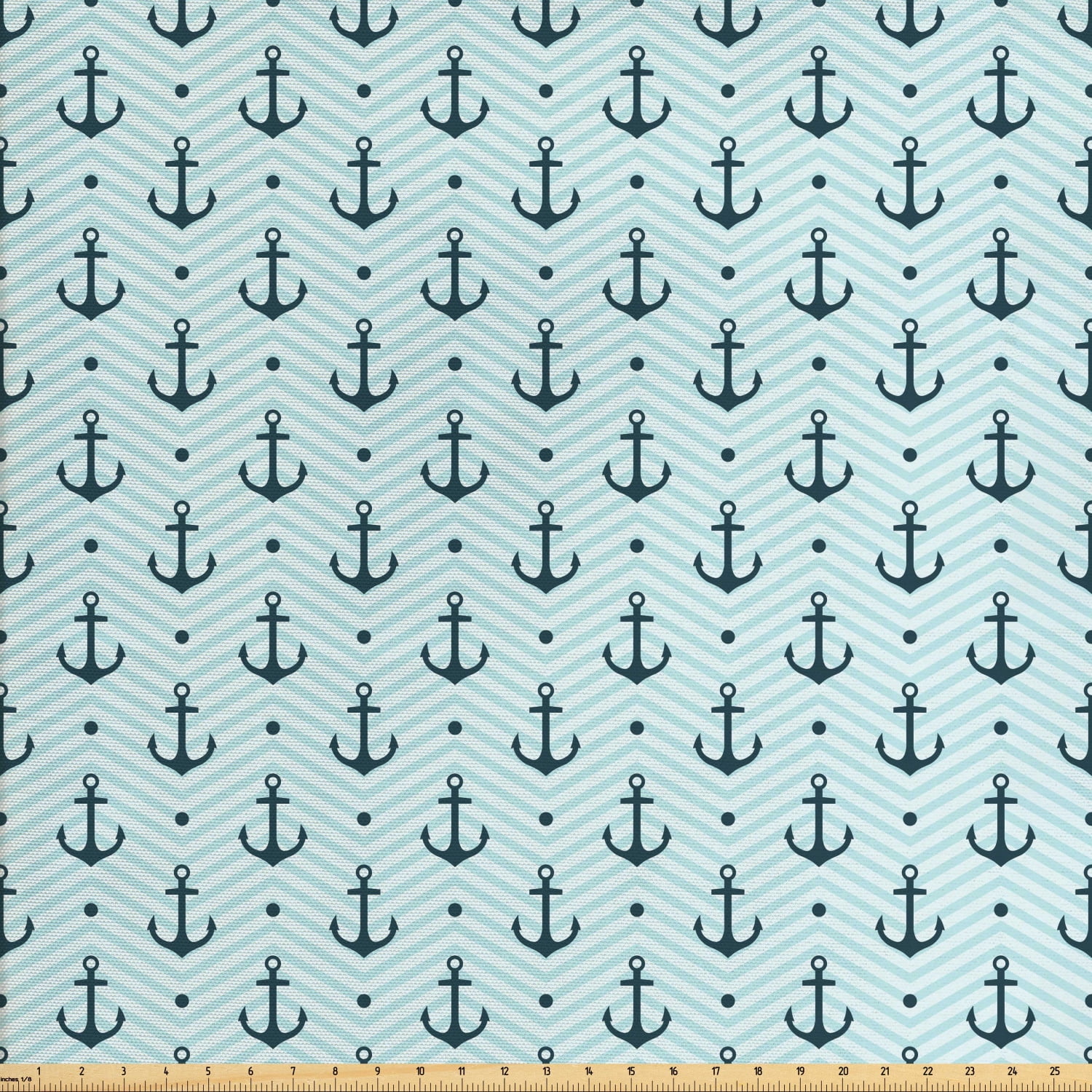 Ambesonne Abstract Fabric by the Yard Upholstery, Zigzag Chevron ...