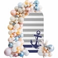 Anchor Gray Arch Backdrop Cover 4x1.65 Ft, Spandex Wedding Arch Stand ...