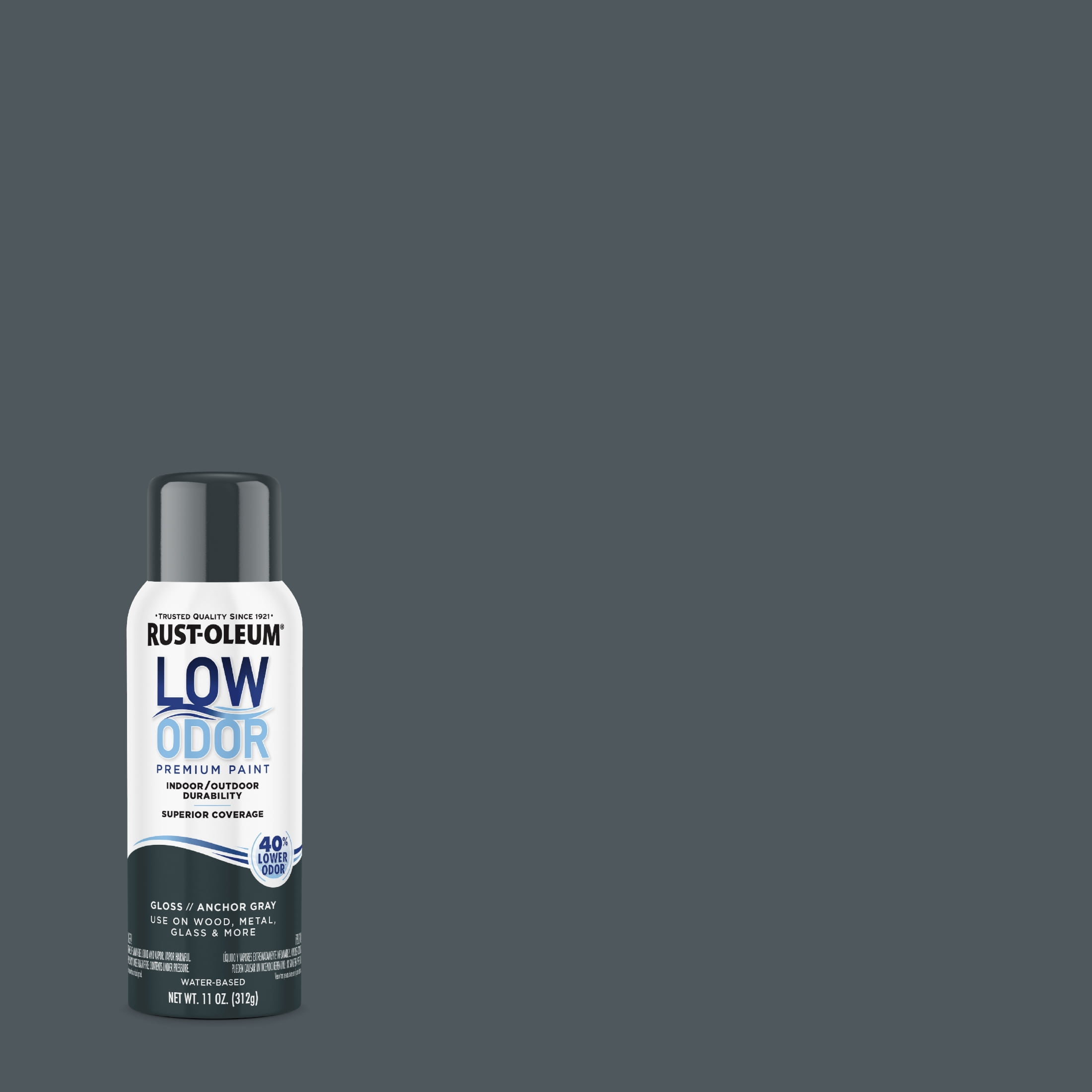 Anchor Gray, Rust-Oleum Low Odor Premium Gloss Spray Paint- 11 oz, 6 ...