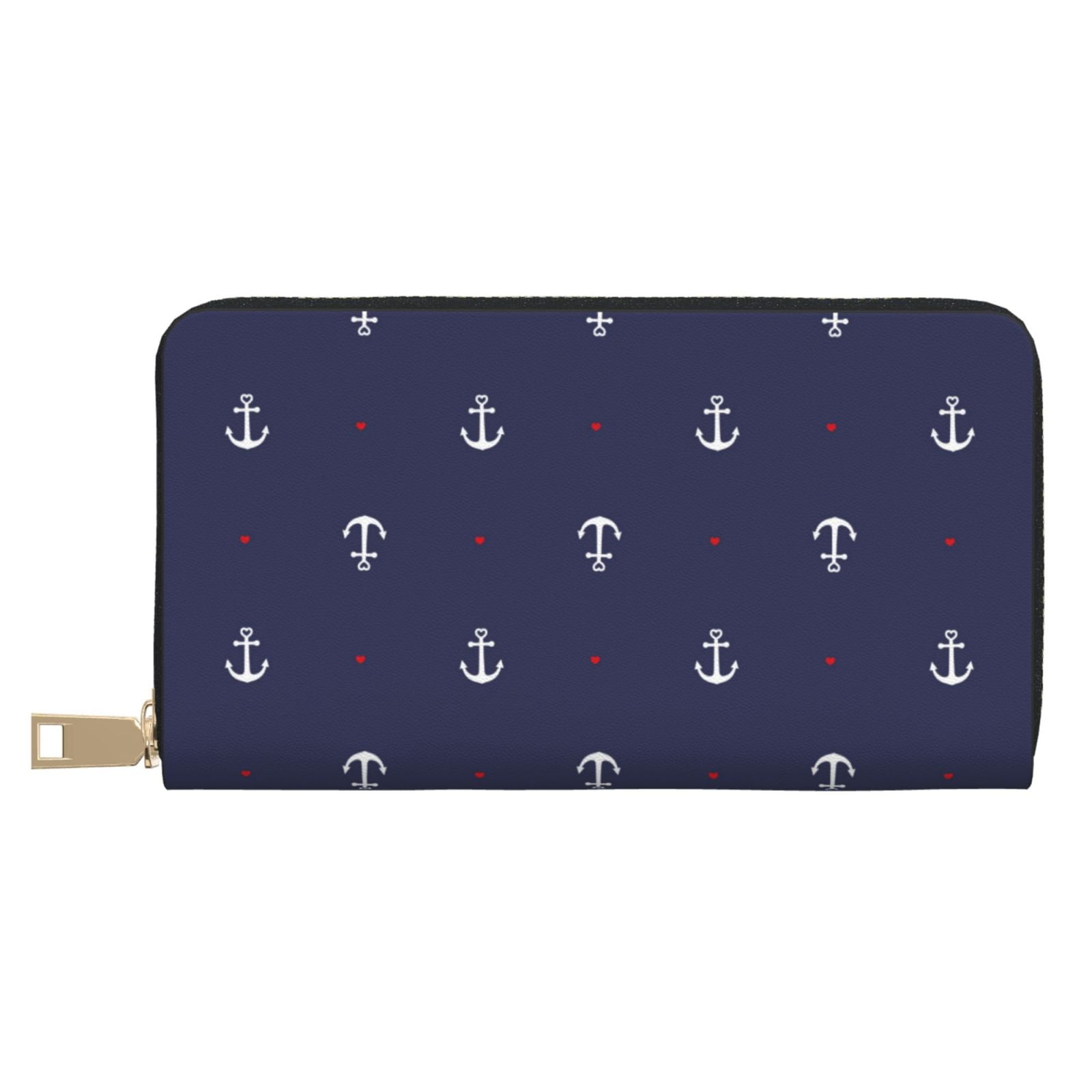 Anchor Heart Blue Wallet Women, Leather Bifold Multi Card Wallet, Women ...