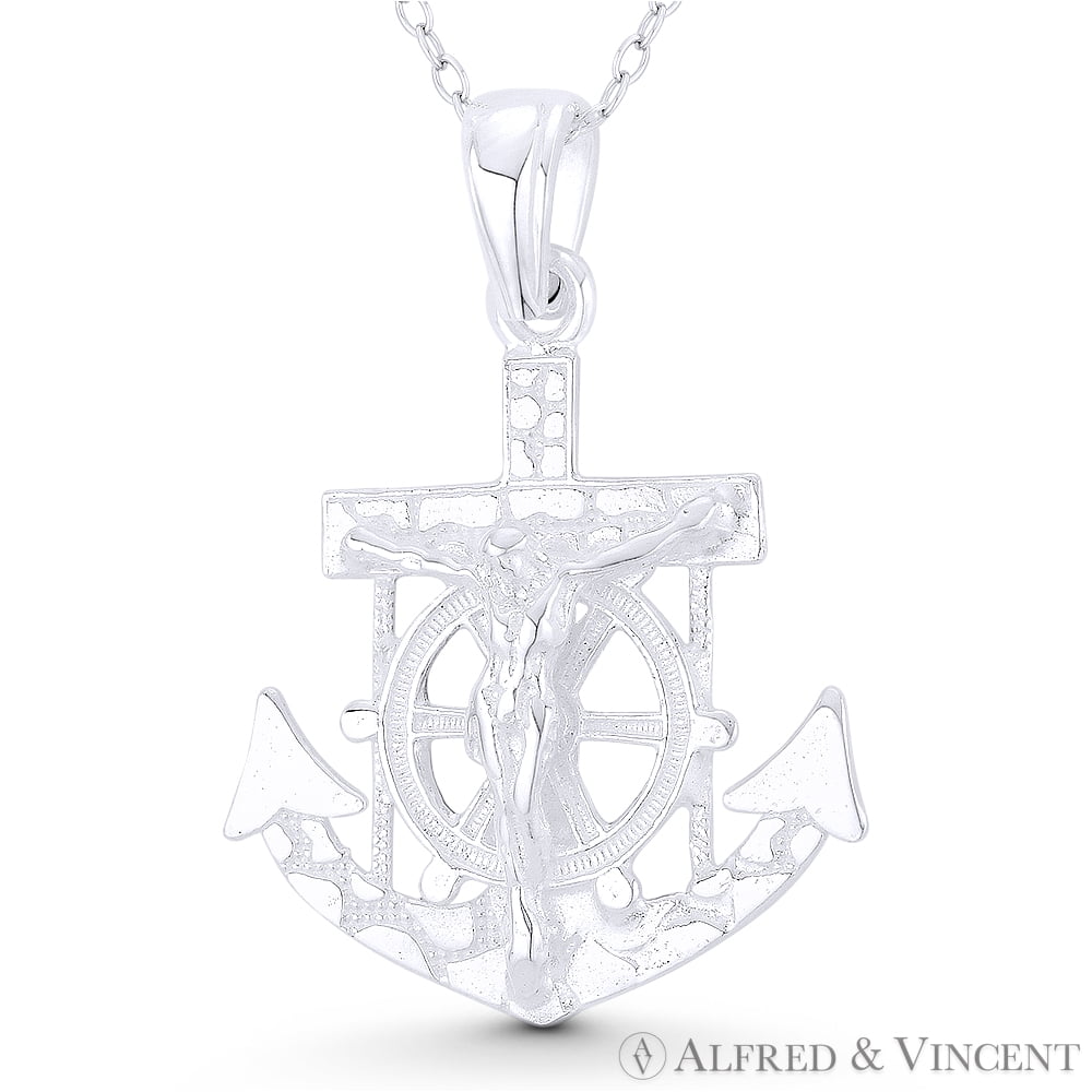 Anchor & Helm St. Clement's Mariner's Cross 32x23mm (1.3x0.9in) Pendant ...