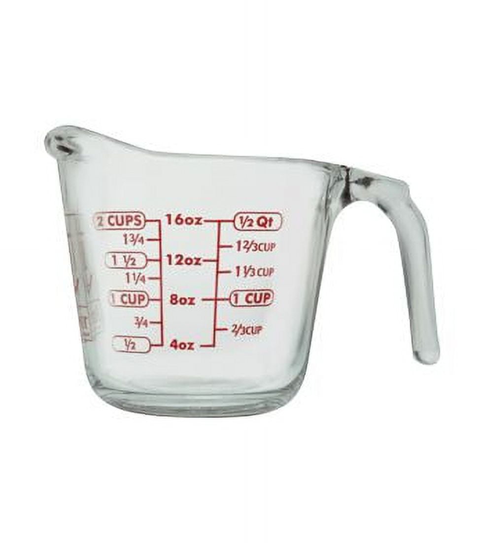 Anchor Hocking 2 cups Glass Clear/Red Measuring Cup - Walmart.com