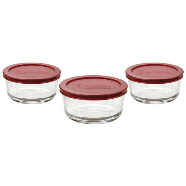 Anchor Hocking Anchor Hocking 6-Piece Glass Storage Container Set ...