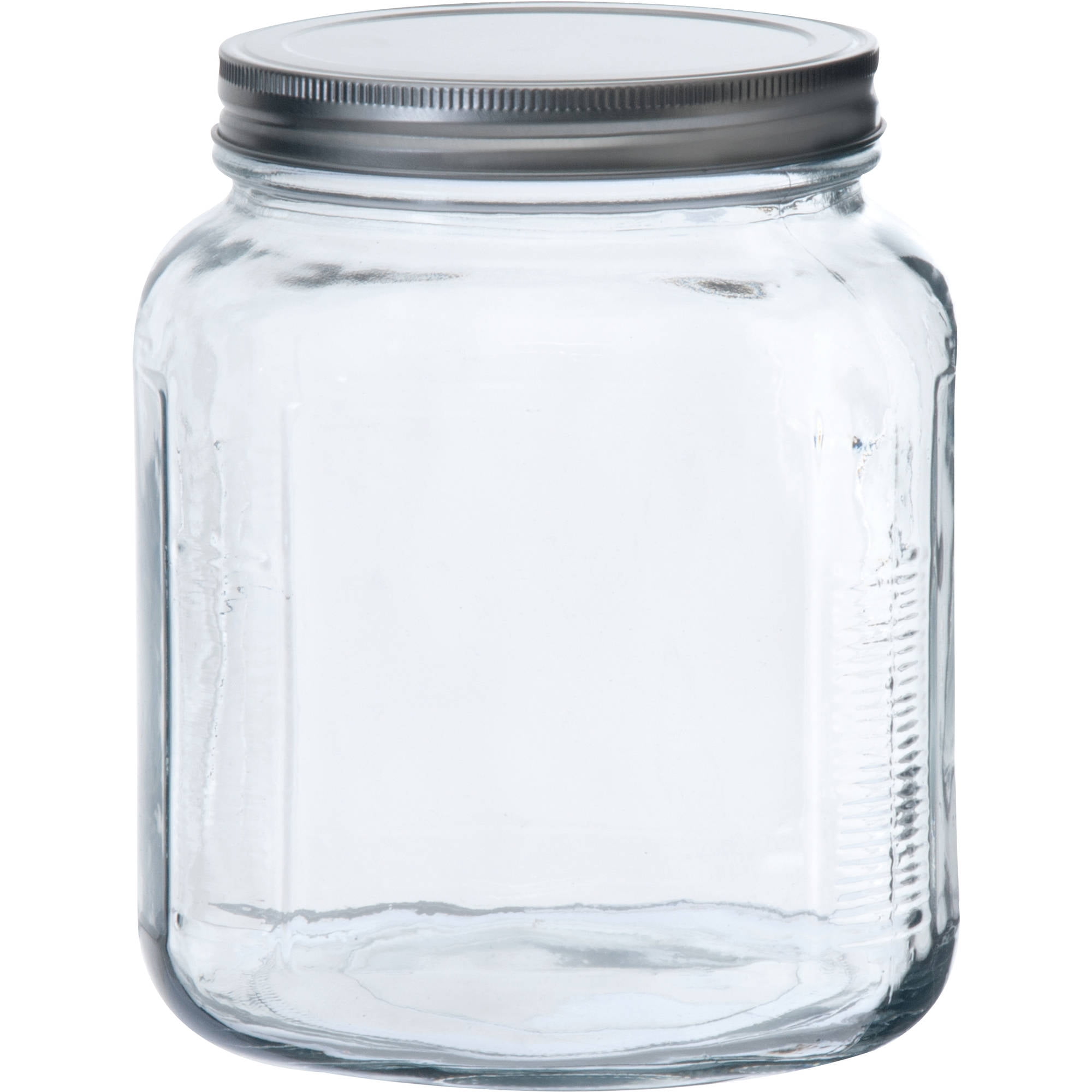 Anchor Hocking 2-Quart Glass Cracker Jar with Lid, Wide Mouth, Rustic ...