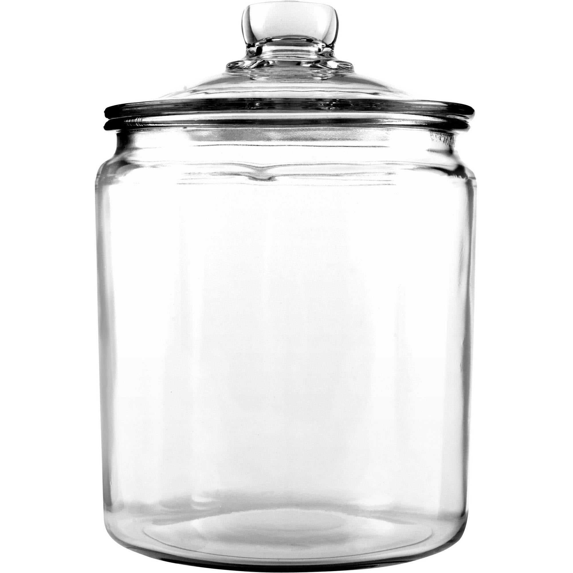 Anchor Hocking Heritage Hill Glass Jar with Lid, 1/2 Gallon - Walmart.com