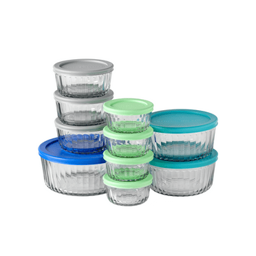 Pyrex Simply Store Glass Storage Container Set with Lids, 14 Piece ...