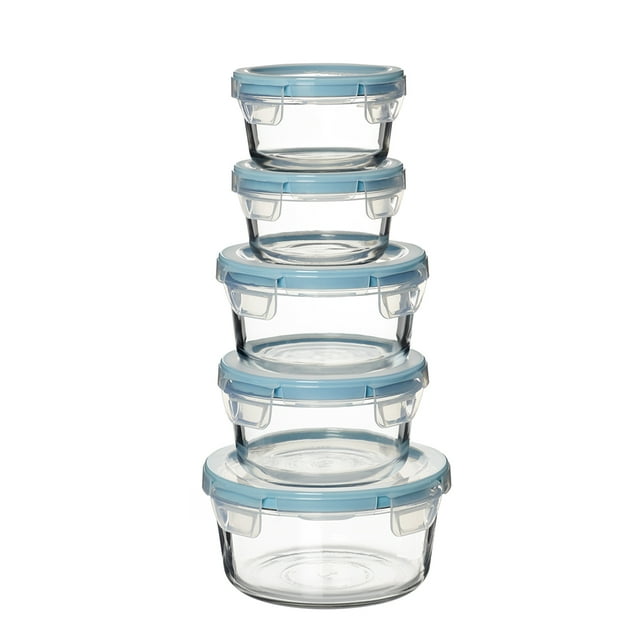 Anchor Hocking TrueLock Locking Lid Glass Food Storage Containers, 10 ...