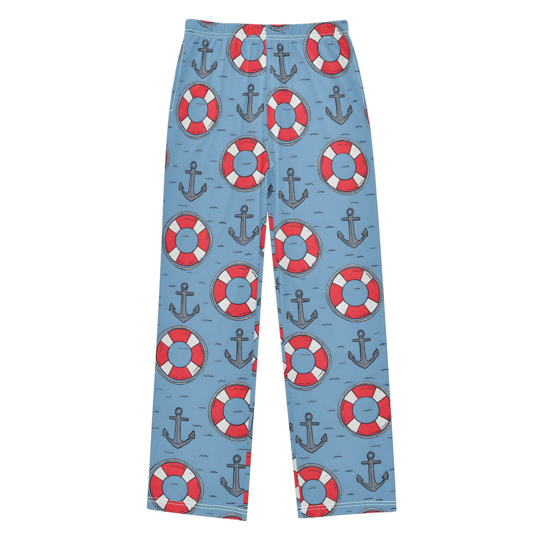 Anchor Life Buoy Pattern Pajama Pants Soft Lightweight Lounge Pants ...