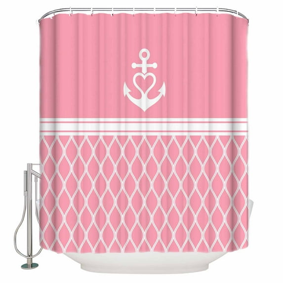 Anchor Morocco Bathroom Shower Curtains with 12 Hooks Polyester ...