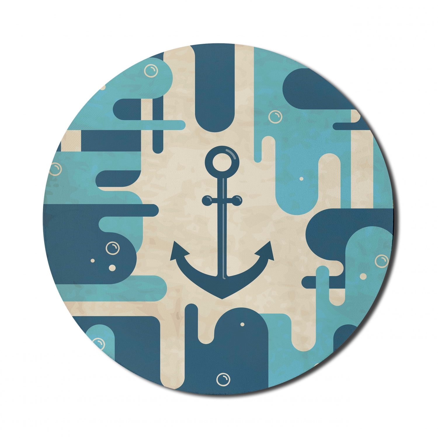 Anchor Mouse Pad for Computers, Nautical Sea Inspired Abstract Design ...