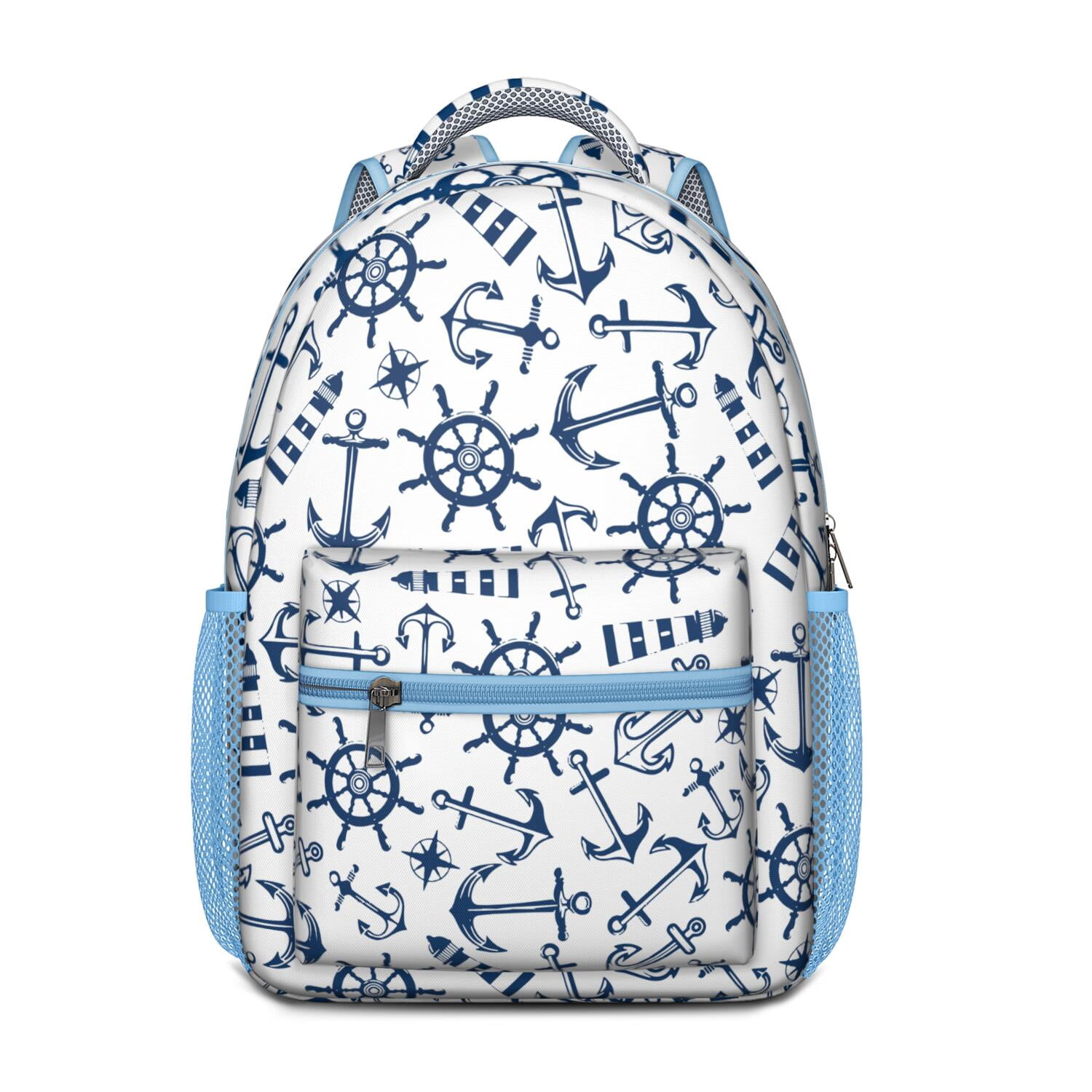 Anchor Nautical Boat Lunch Bag with Sea Seaside Coastal Marine Waves ...