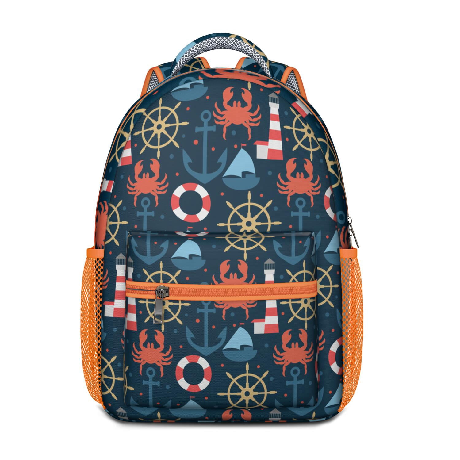 Anchor Nautical Boat Lunch Bag with Sea Seaside Coastal Marine Waves ...