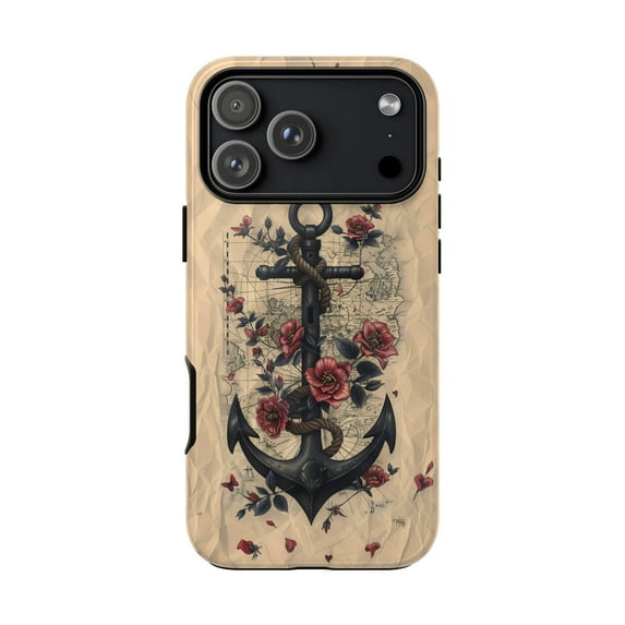 Anchor Nautical Map Sailor Flowers Ocean Style Phone Case with iPhone ...