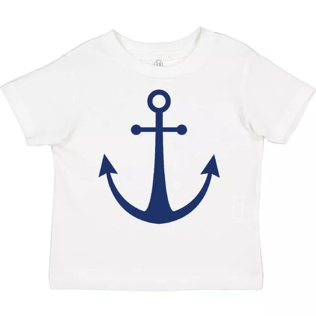 Anchor Nautical Toddler T-Shirt Ocean Sailing Sail Beach Navy Blue Kid TODDLER SHORT SLEEVE TEE ...