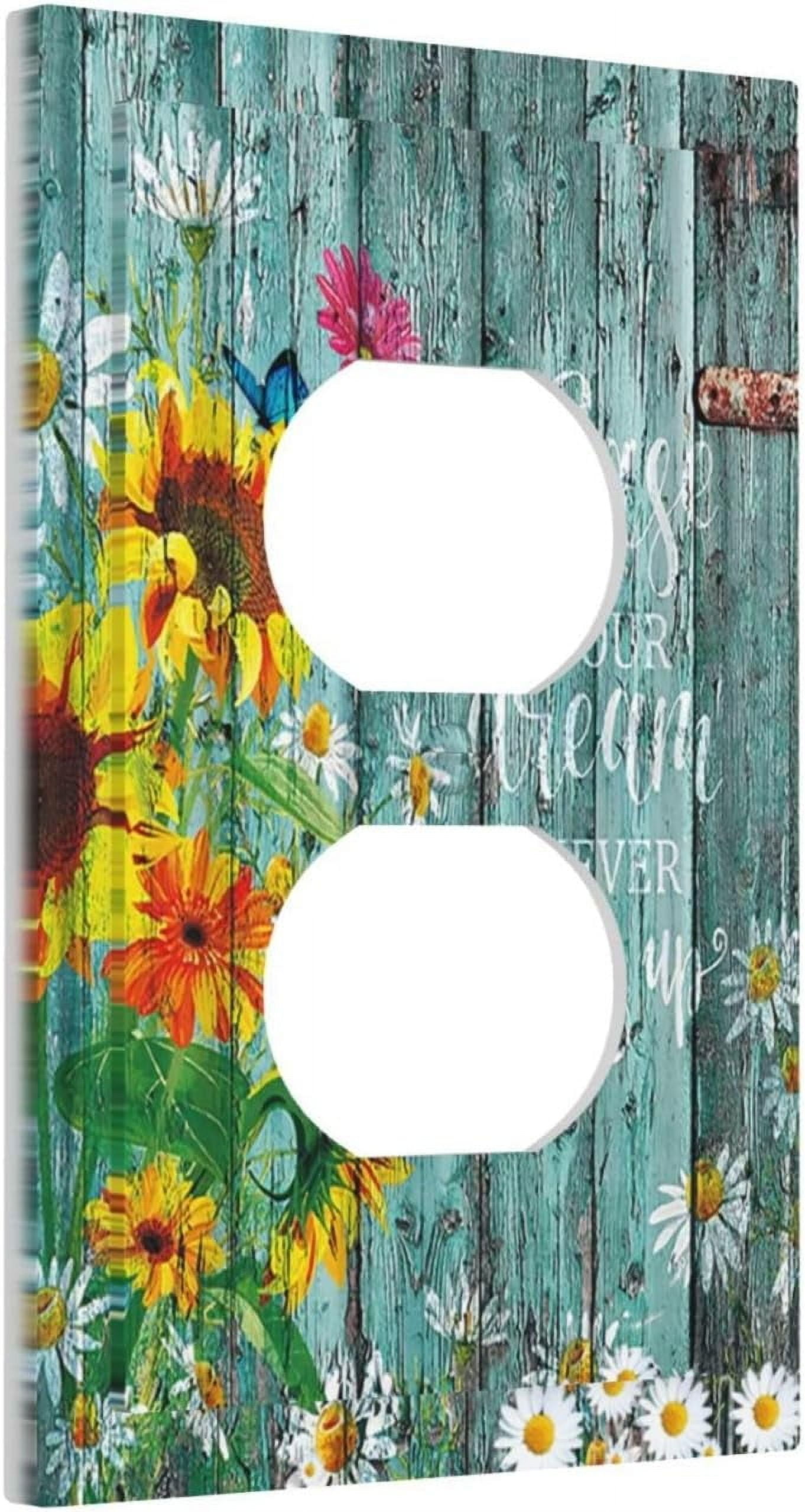 Rustic Wild Floral Vintage Watercolor Flower Single Toggle Light Switch ...