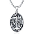 Anchor Necklace Sterling Silver Ocean Pendant Men's Pirates Jewelry ...