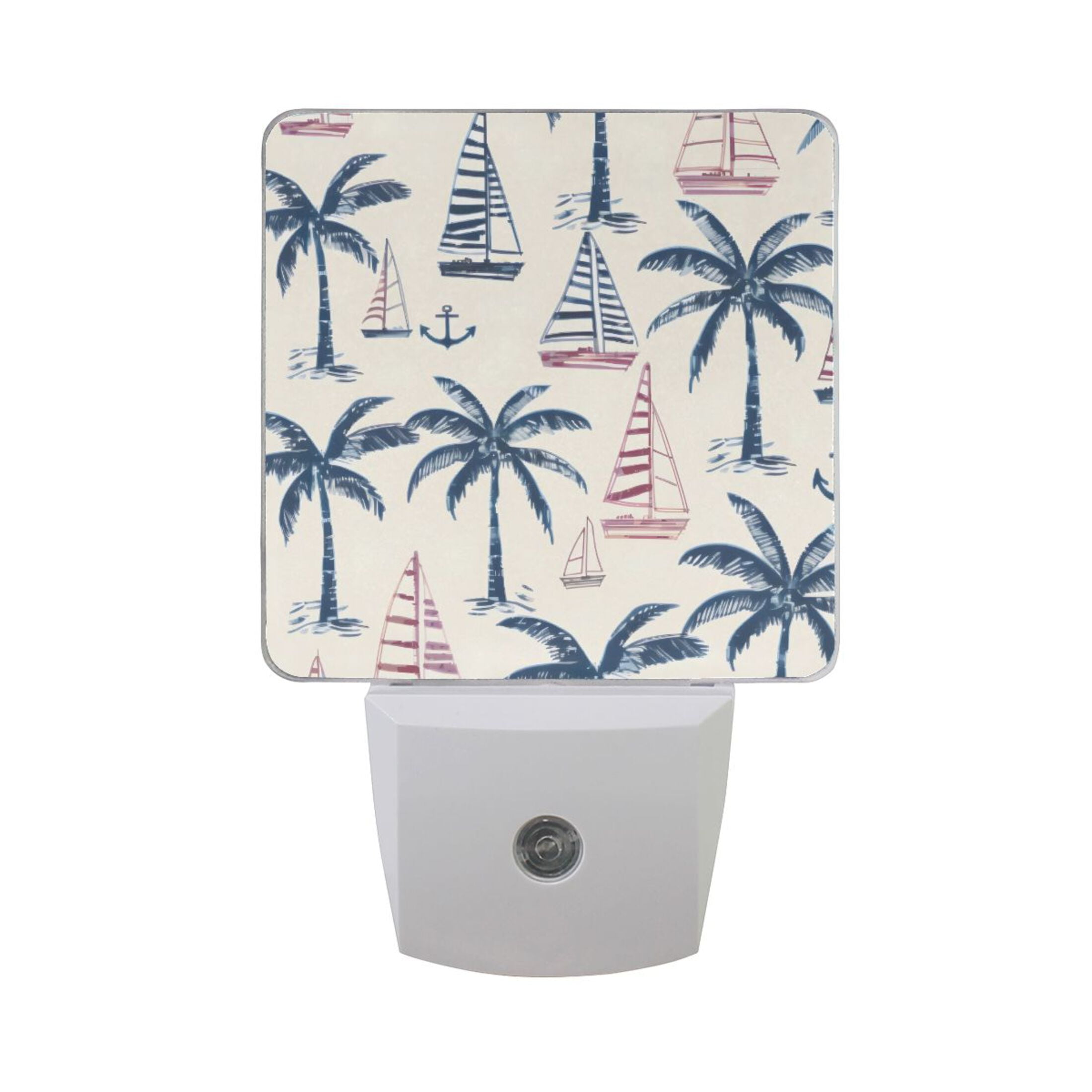 Anchor Palm Tree Ship Night Light 2 Pack LED Nightlight Plug into Wall ...