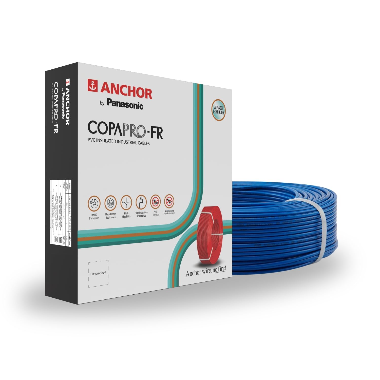 Anchor by Panasonic 15 mm COPAPro FR Electrical Wire 90 Meter Fire ...